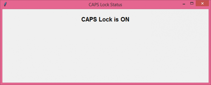 How to show the status of CAPS Lock Key in tkinter? | w3schools 中文网