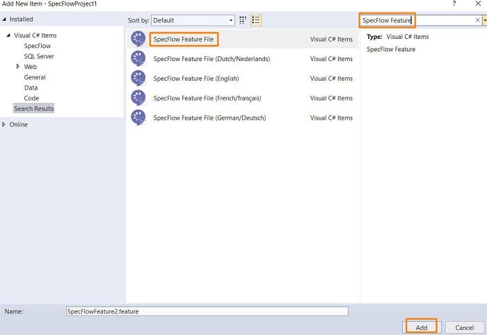 解释 SpecFlow 中的功能文件。 | w3schools 教程