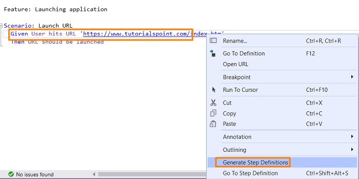 解释 SpecFlow 中的步骤定义。 | w3schools 教程