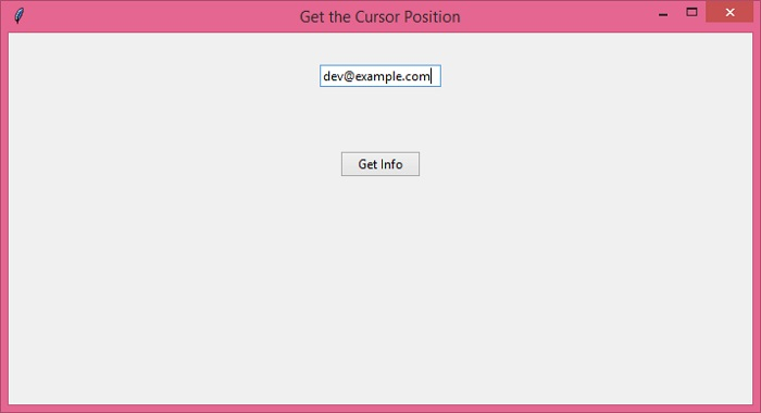 获取 Tkinter Entry 小部件中的光标位置 | w3schools 教程