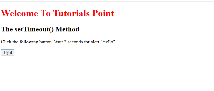 如何在 JavaScript 中使用 setTimeout() 函数? | w3schools 教程