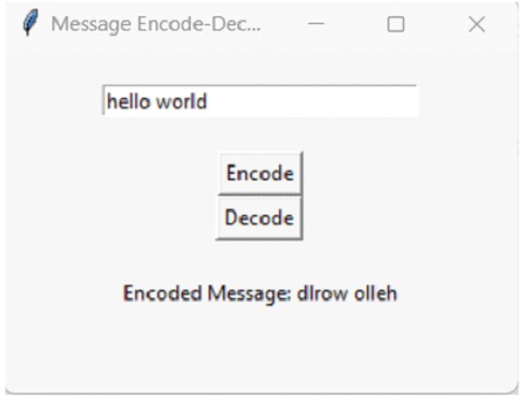 使用 Python Tkinter 对消息进行编码和解码 | w3schools 教程