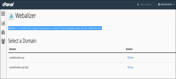 cPanel Webalizer | cPanel 教程
