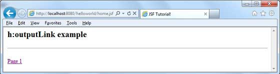 JSF h:outputLink详解与使用示例 | JSF 教程