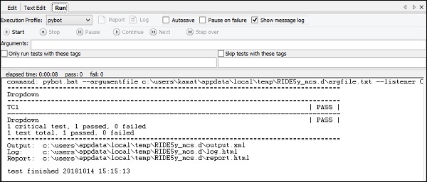 Robot Framework 使用下拉菜单 Robot Framework 教程