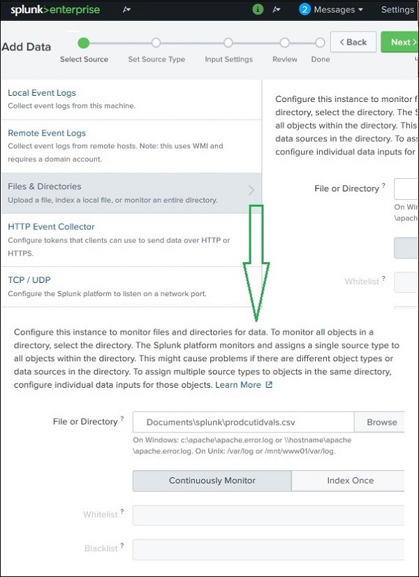 Splunk 监控文件 | Splunk 教程