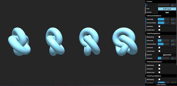 Three.js MeshPhysicalMaterial | Three.js 教程