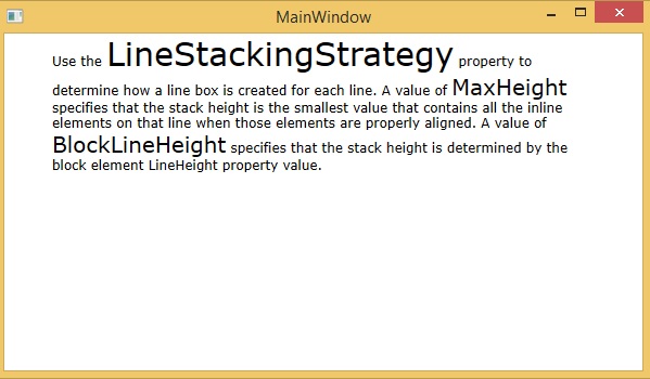 XAML - TextBlock | XAML 教程 XAML - TextBlock | XAML 教程